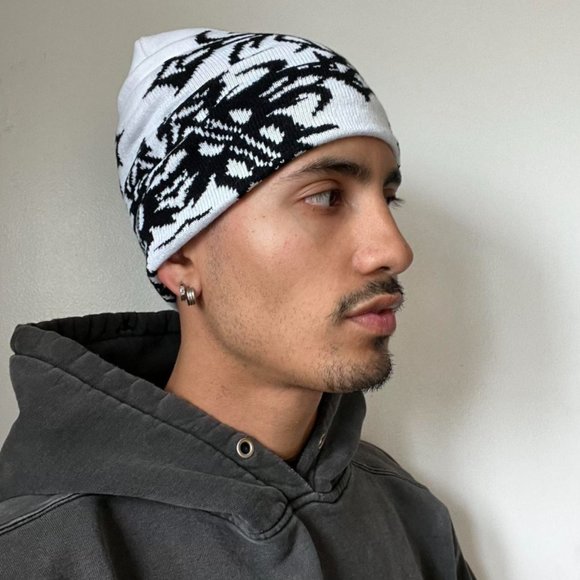 Accessories | Y2k 200s Grunge Gothic Punk Cross Cozy White And Black ...